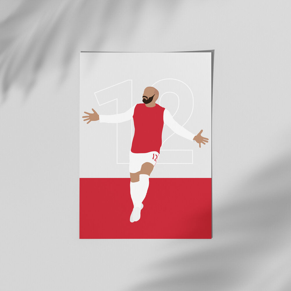 Thierry Henry 12 - North London Reds Poster – Boot & Ball