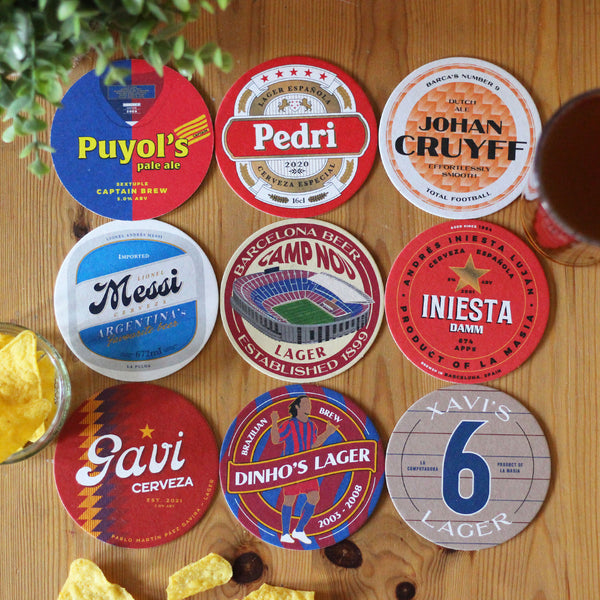 Barcelona Beer Mats – Boot and Ball