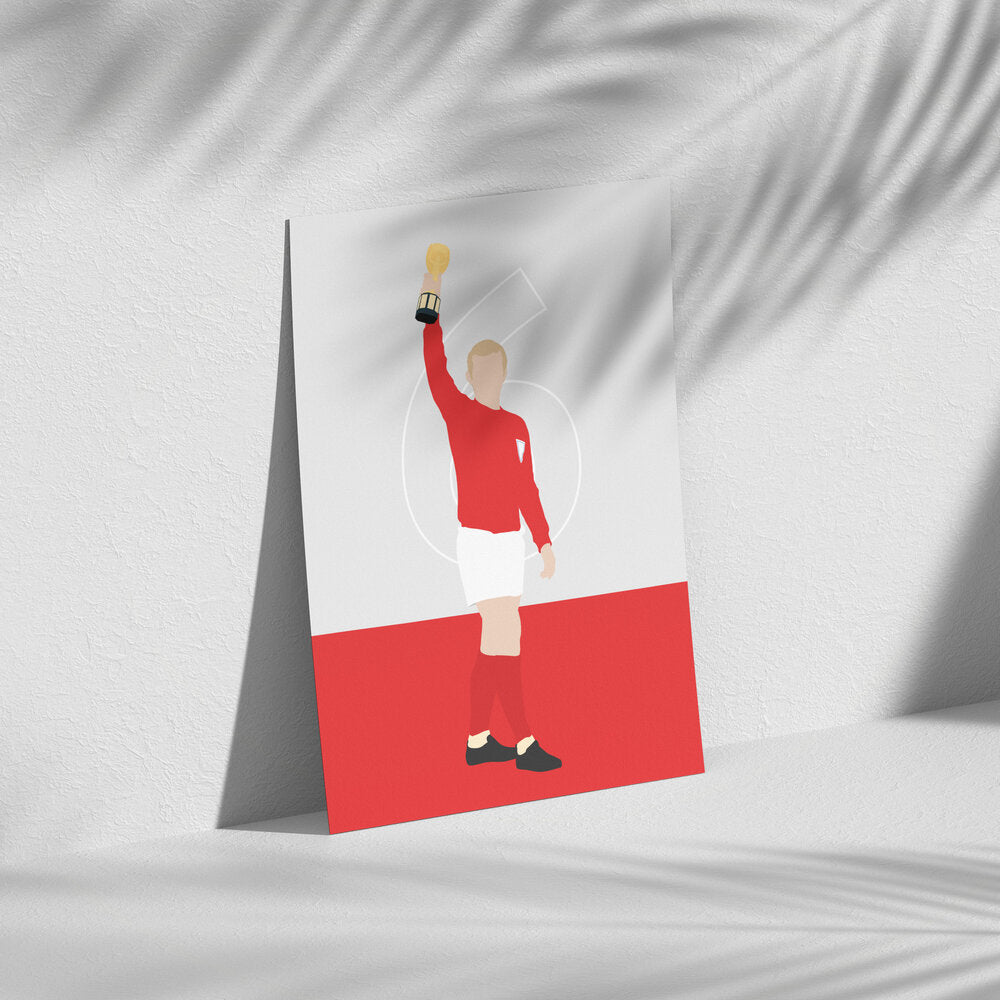 Bobby Moore - England 1966 Poster – Boot & Ball